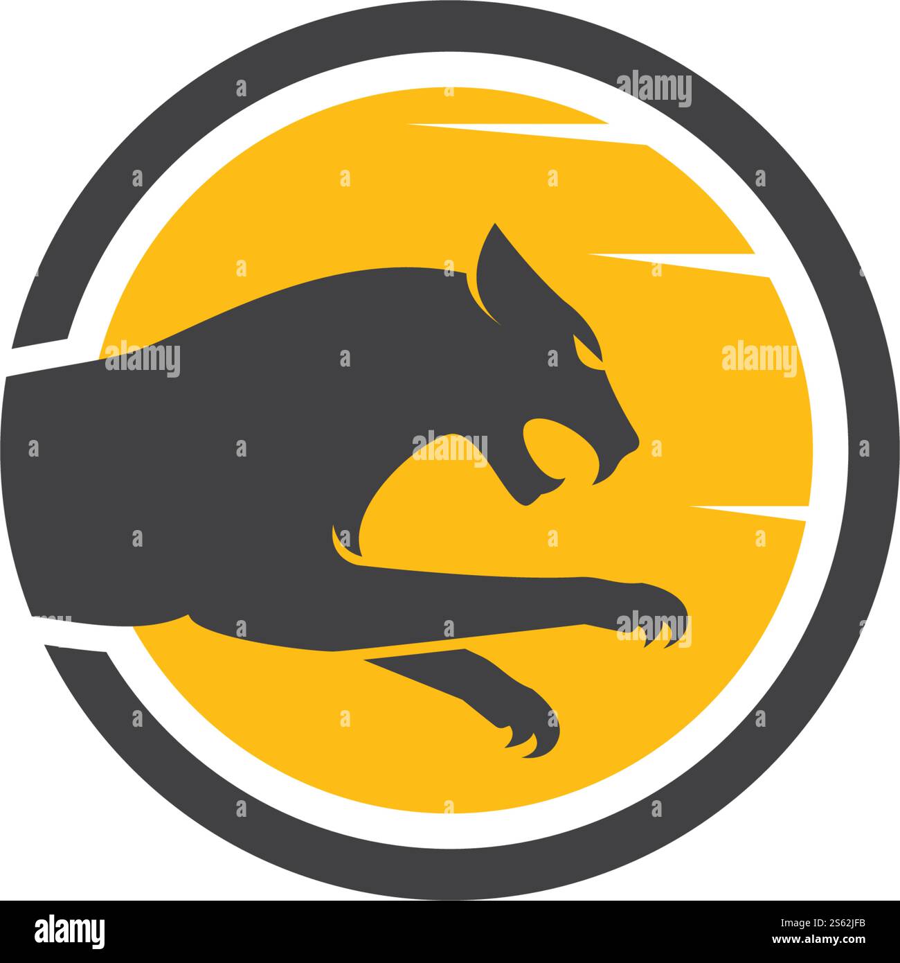 Puma,panther,tiger or leopard Logo design vector illustration template ...
