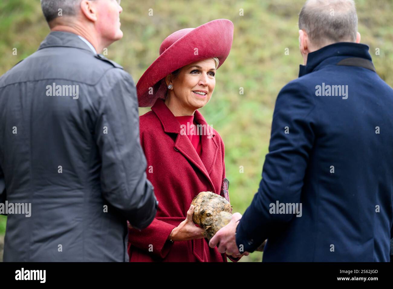 Dinteloord, Nederland. 15th Jan, 2025. Queen Maxima during a visit to ...