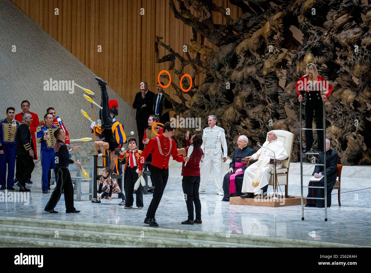 Vatican, Vatican. 15th Jan, 2025. The artists of the “Rony Roller ...