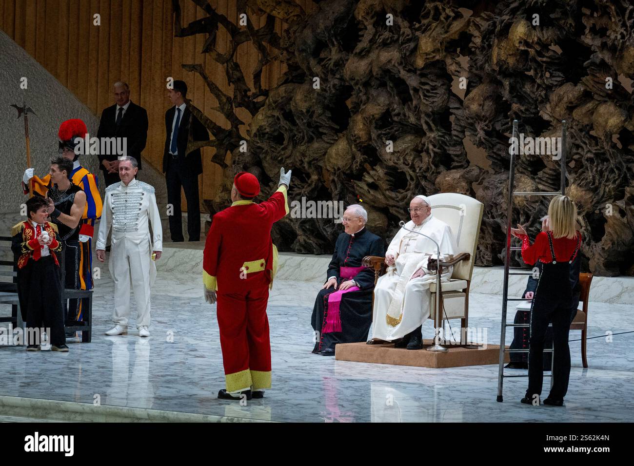 Vatican, Vatican. 15th Jan, 2025. The artists of the “Rony Roller ...