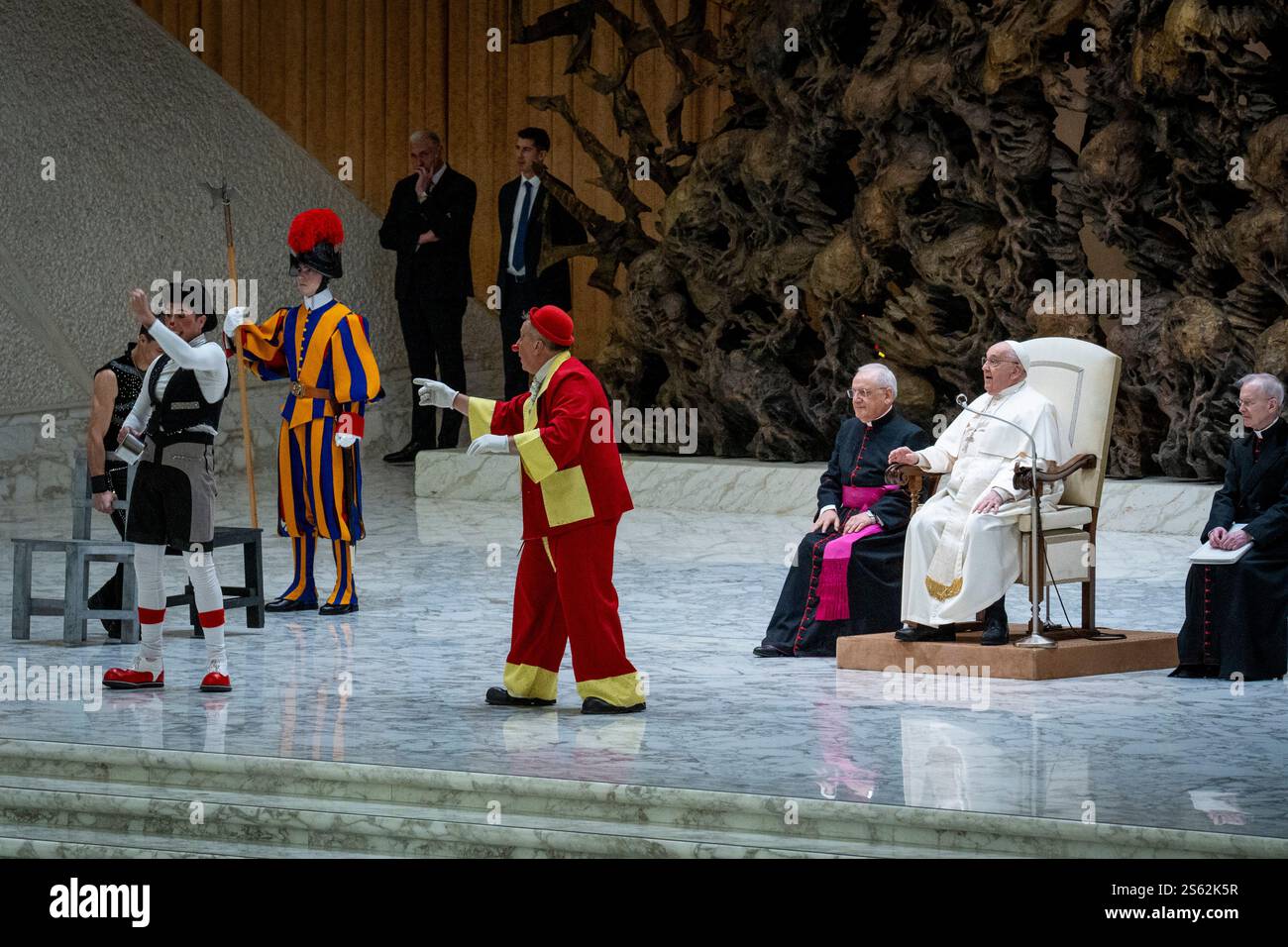 Vatican, Vatican. 15th Jan, 2025. The artists of the “Rony Roller ...
