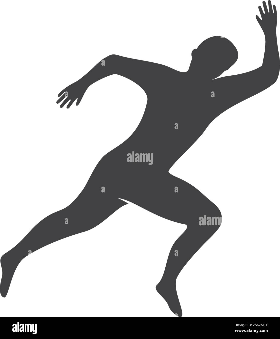 Running people silhouette illustration vector template Stock Vector ...