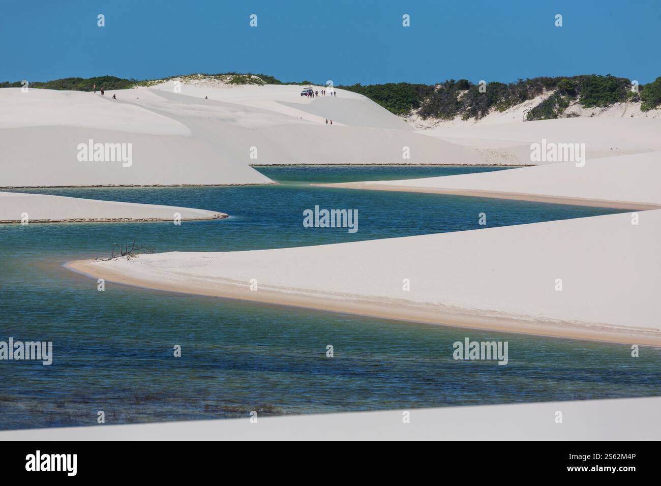 Lagoons in the desert of Lencois Maranhenses National Park, Brazil ...