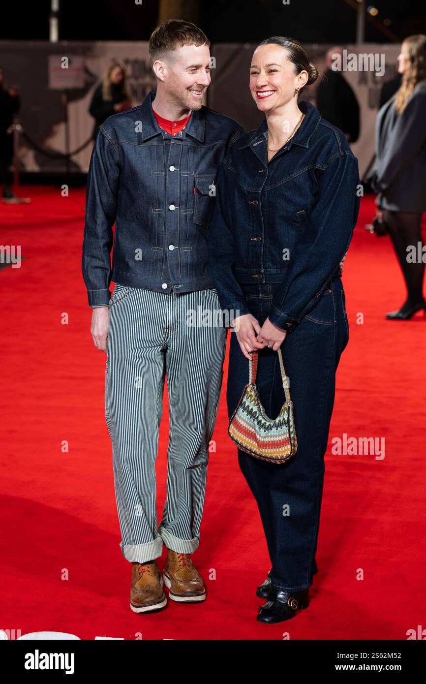 Ricky Wilson, left, and Grace Zito pose for photographers upon arrival ...