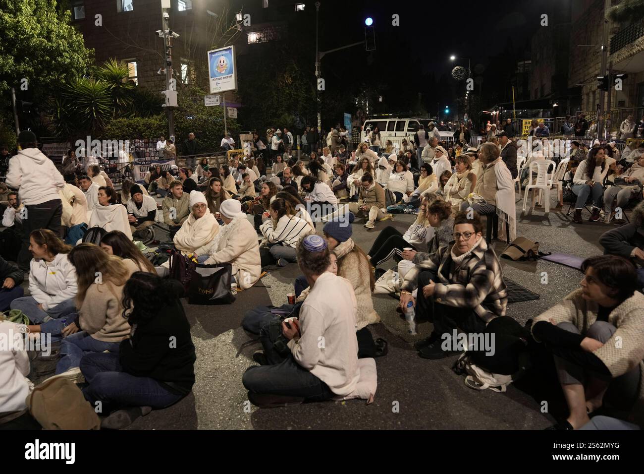 Relatives of hostages, held captive by Hamas in the Gaza Strip, and ...