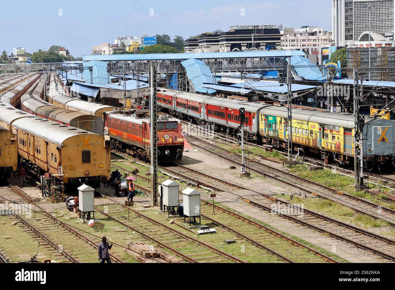 Railway station in Thiruvananthapuram, Kerala, India Stock Photo - Alamy