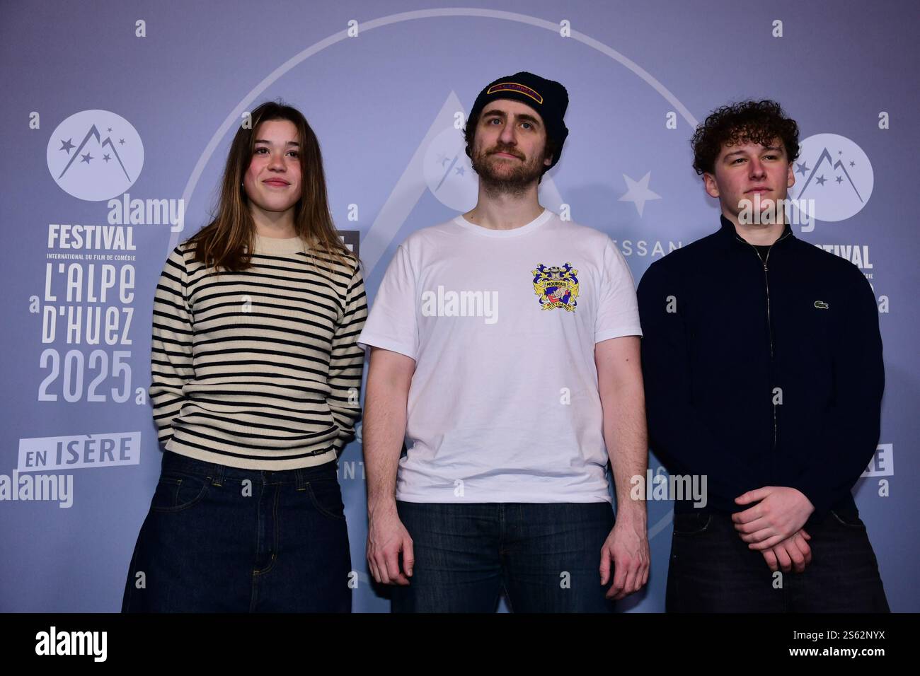 Alpe Huez, France. 14th Jan, 2025. Lily Aubry and Florent Bernard ...