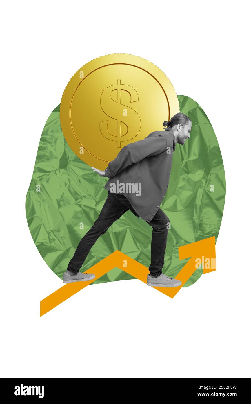 Trend template sketch design photo collage of young man walk hand hold ...