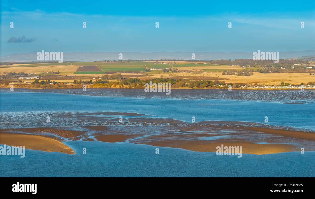 Montrose Angus Scotland looking over sandbanks towards the North shore ...