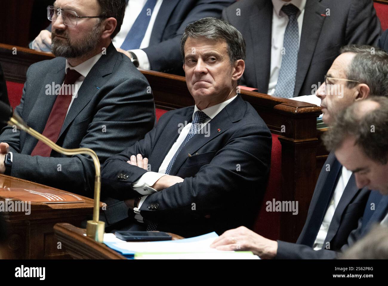 Paris, France. 15th Jan, 2025. French Minister of Overseas Manuel Valls ...