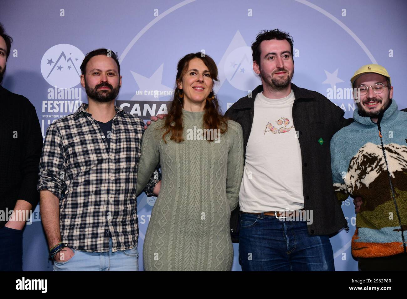 Alpe Huez, France. 14th Jan, 2025. Julien Pestel, Nicole Ferroni, and ...