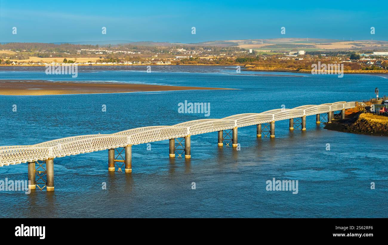 Montrose Angus Scotland the South Esk Viaduct crossing the basin and ...