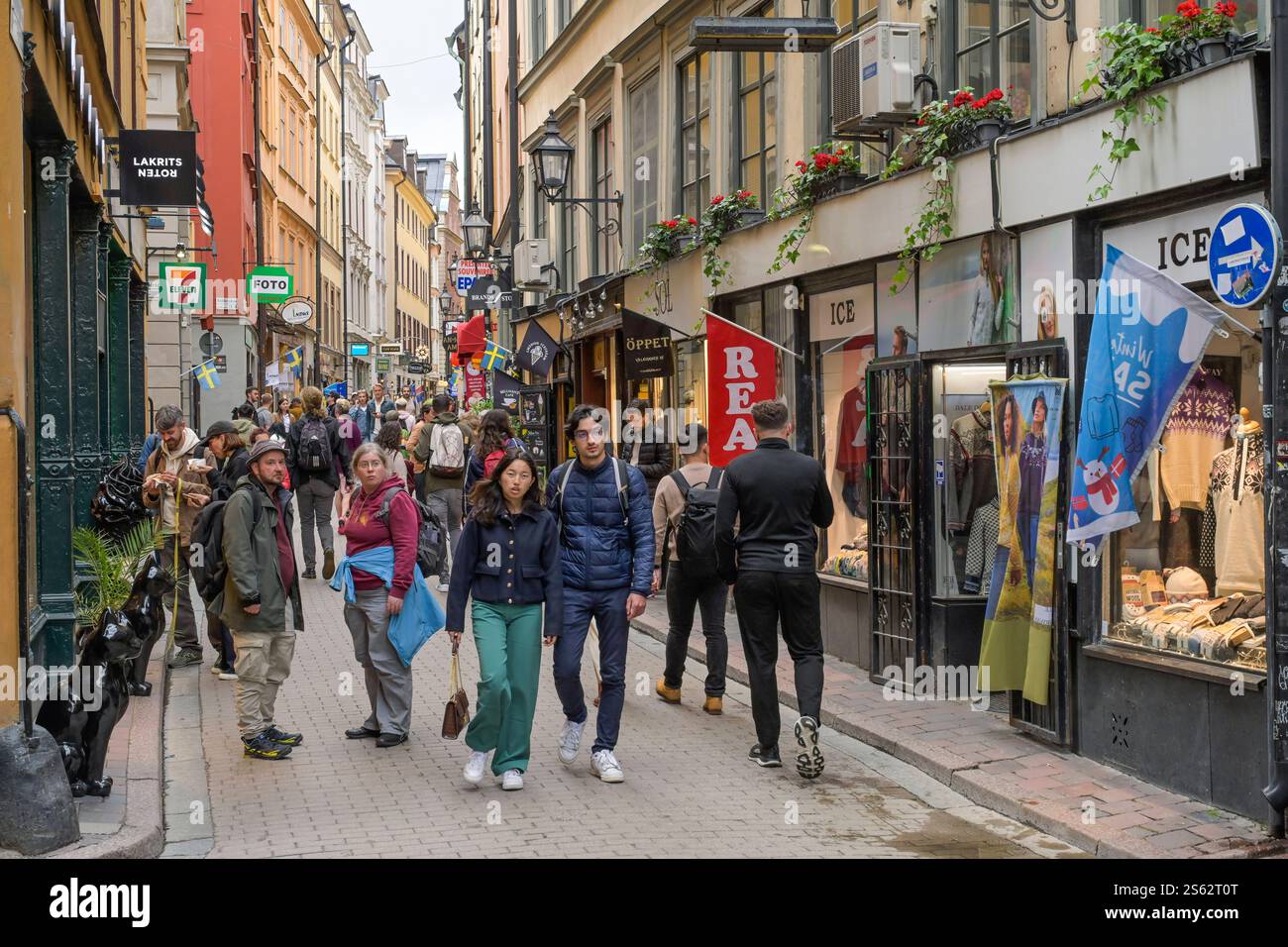 Passanten, Touristen, Västerlanggatan Gasse, Altstadt, Gamla Stan ...