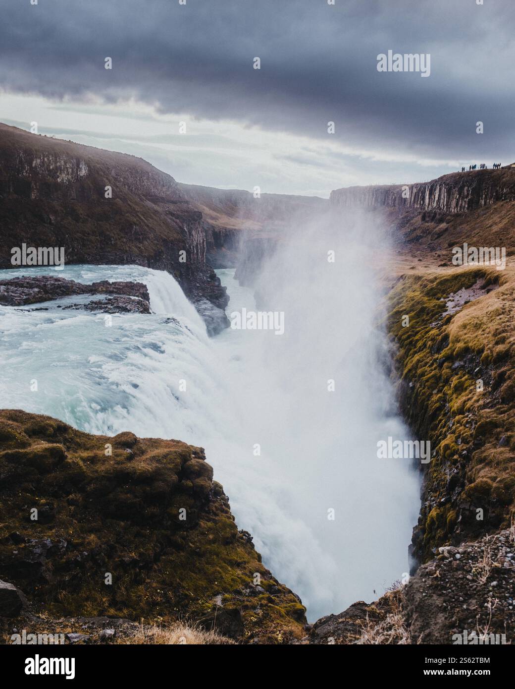 Gullfoss waterfall in south Iceland, a breathtaking natural landmark ...