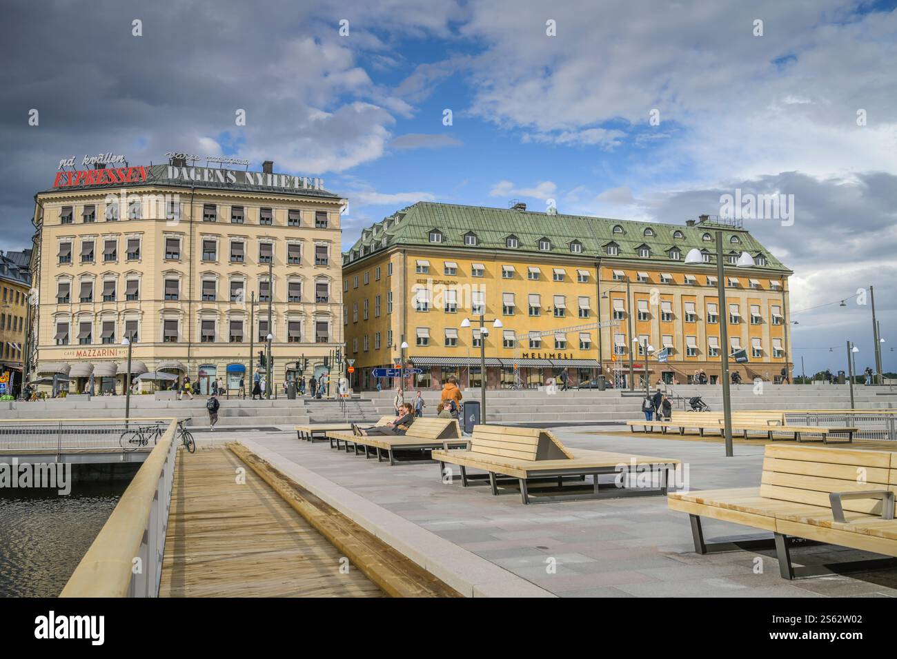 Altbauten am neu gestalteten Slussplan, Munkbroleden, Altstadt Gamal ...