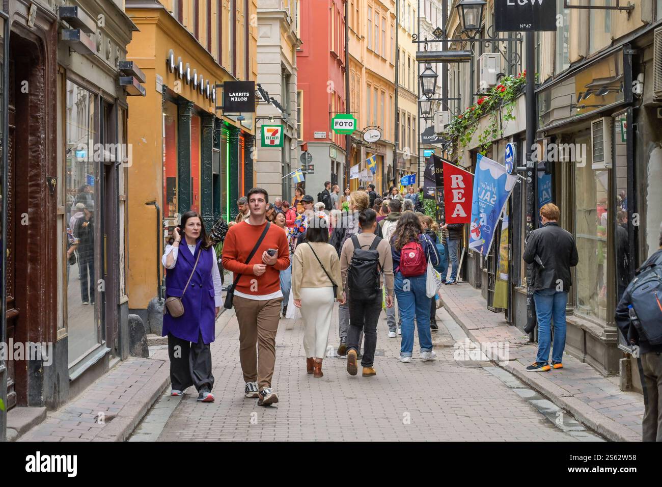Passanten, Touristen, Västerlanggatan Gasse, Altstadt, Gamla Stan ...
