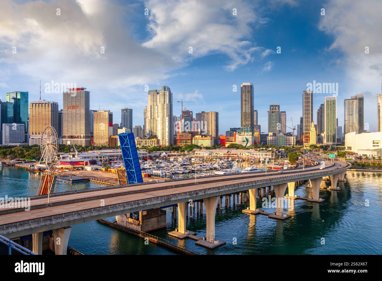 Miami, Florida, USA downtown skyline at dusk Stock Photo - Alamy