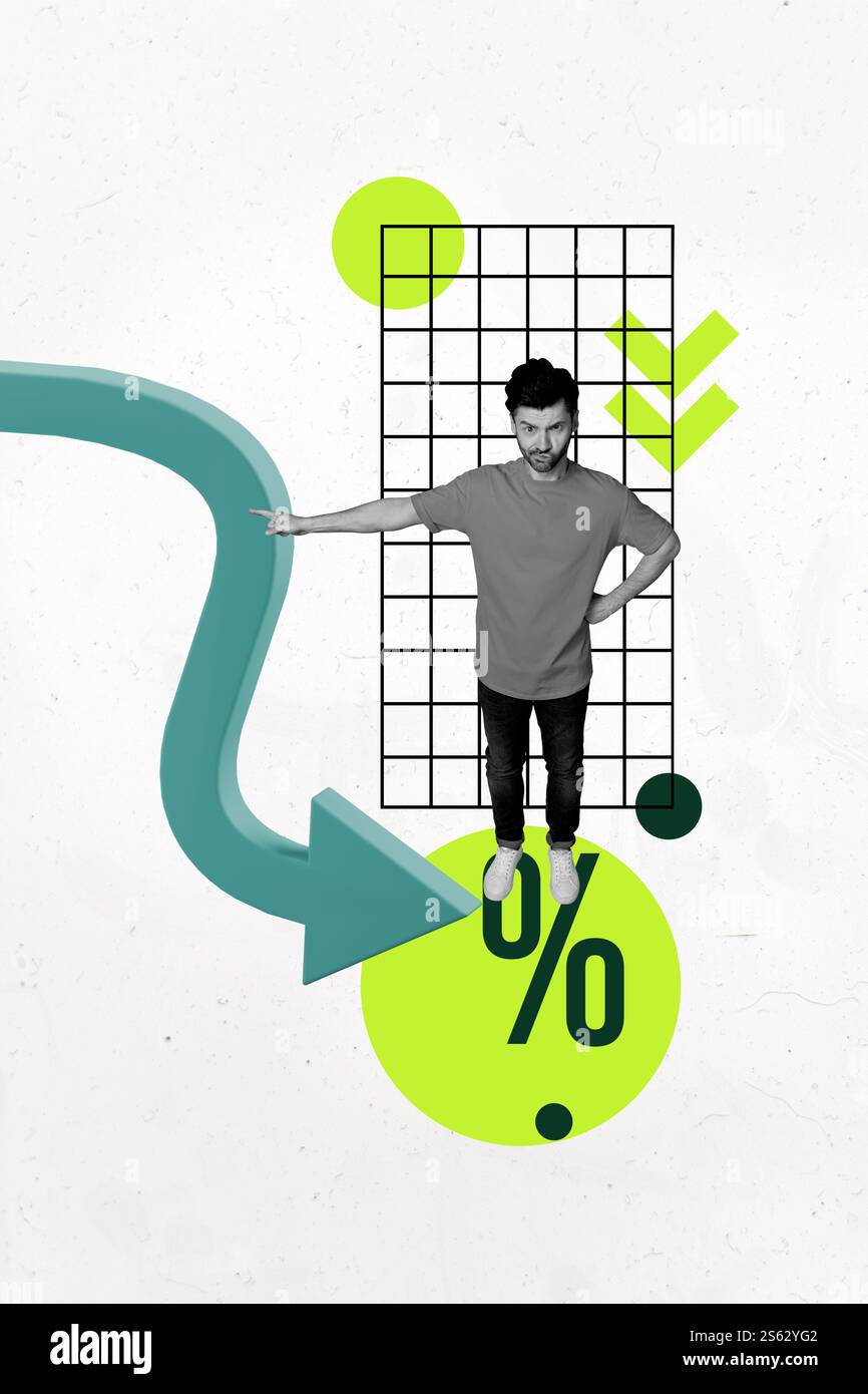 Composite trend artwork 3D sketch image photo collage of young man ...