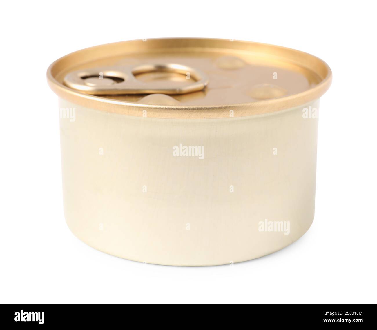 Pet food in tin can isolated on white Stock Photo - Alamy