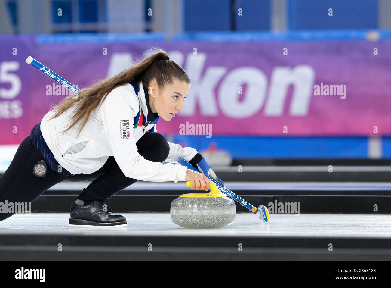 Turin, Italy. 14th Jan, 2025. Giulia Zardini Lacedelli (ITA) in action ...