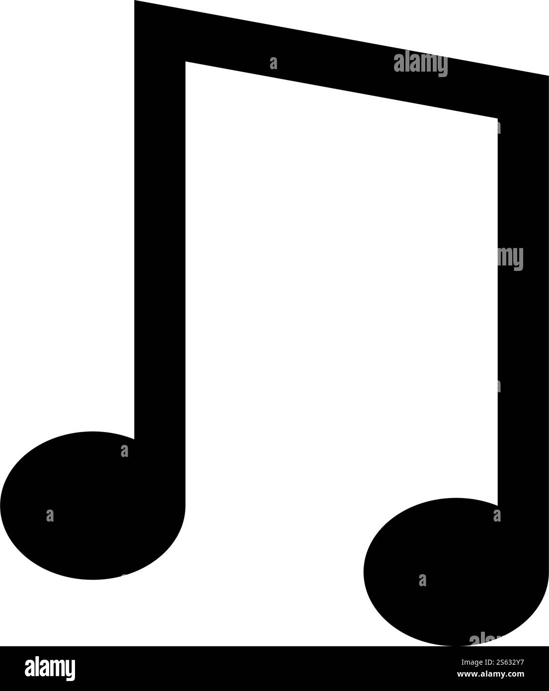 Eighth notes icon black color vector illustration flat style simple ...