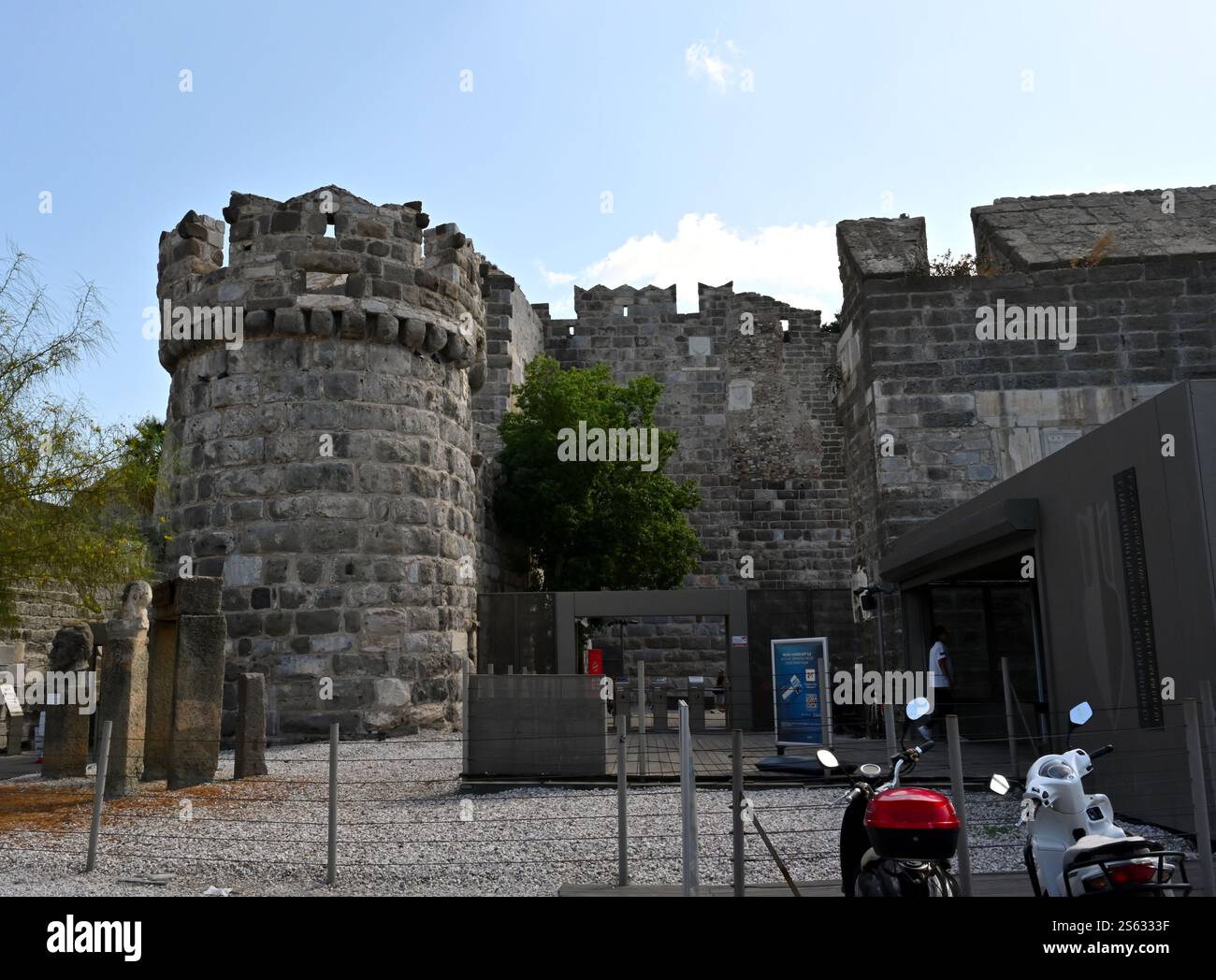 Entrance to the Castle of St. Peter, also known as Bodrum Castle, is ...