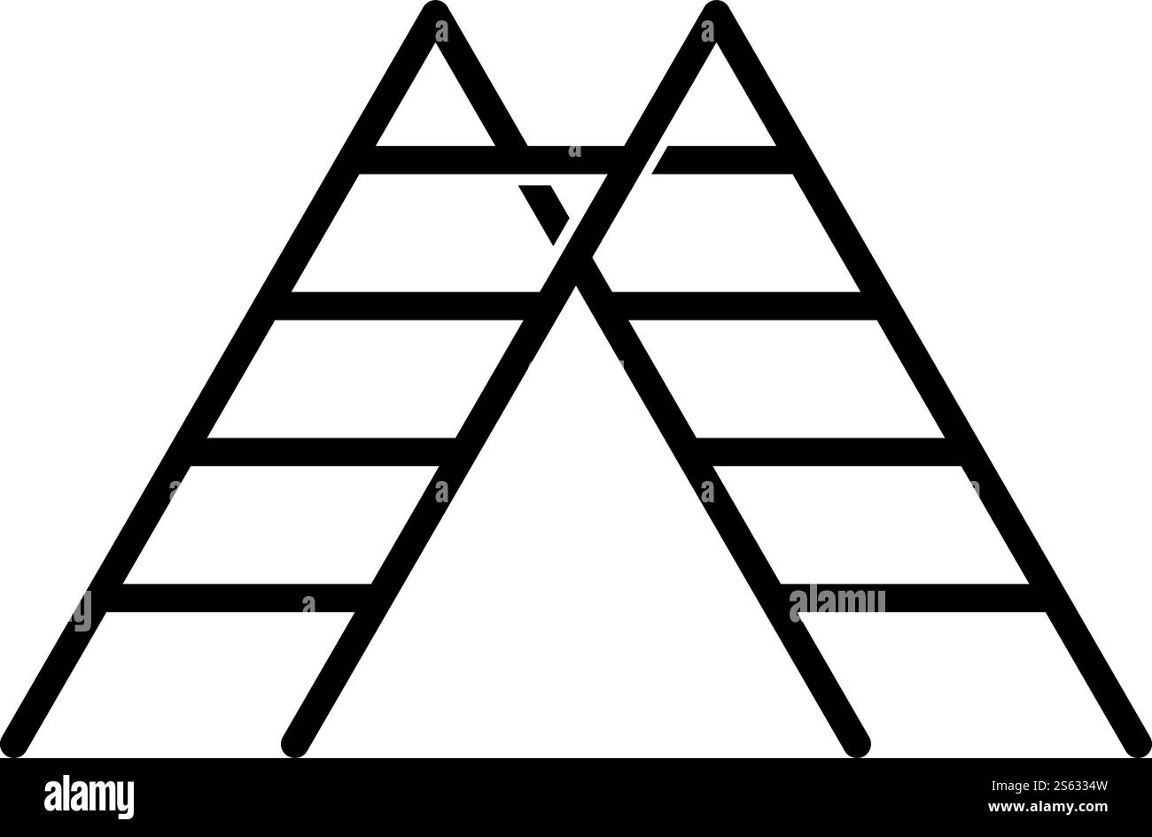 Step ladder icon black color vector illustration flat style simple ...