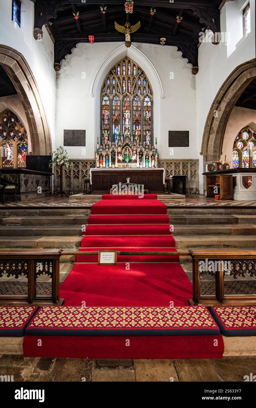 Interior of Holy Trinity church at the top of Skipton's High St, North ...