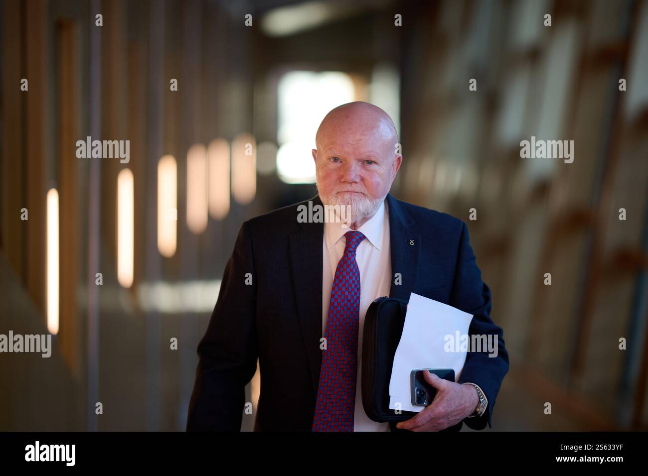 Edinburgh Scotland, UK 15 January 2025. Colin Beattie MSP at the ...