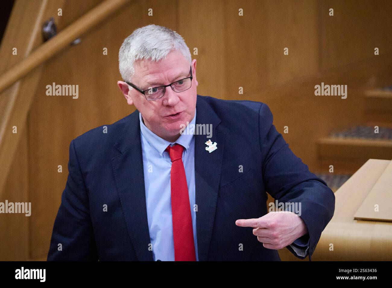 Edinburgh Scotland, UK 15 January 2025. Martin Whitfield MSP at the Scottish Parliament. credit ...