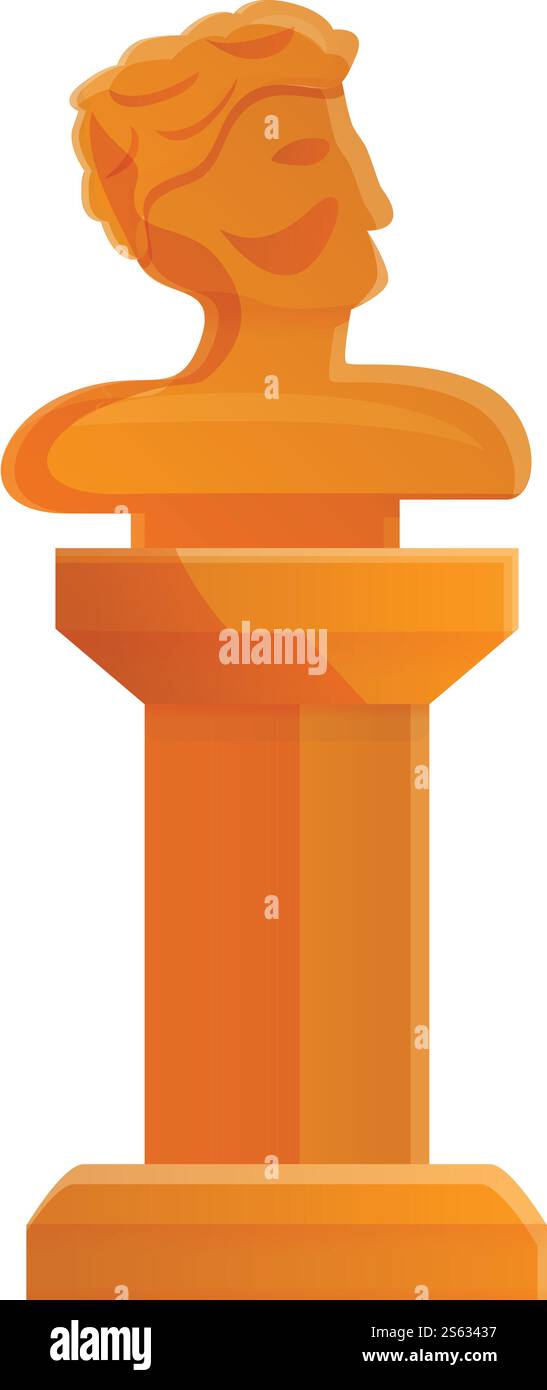 Head sculpture icon. Cartoon of head sculpture vector icon for web ...