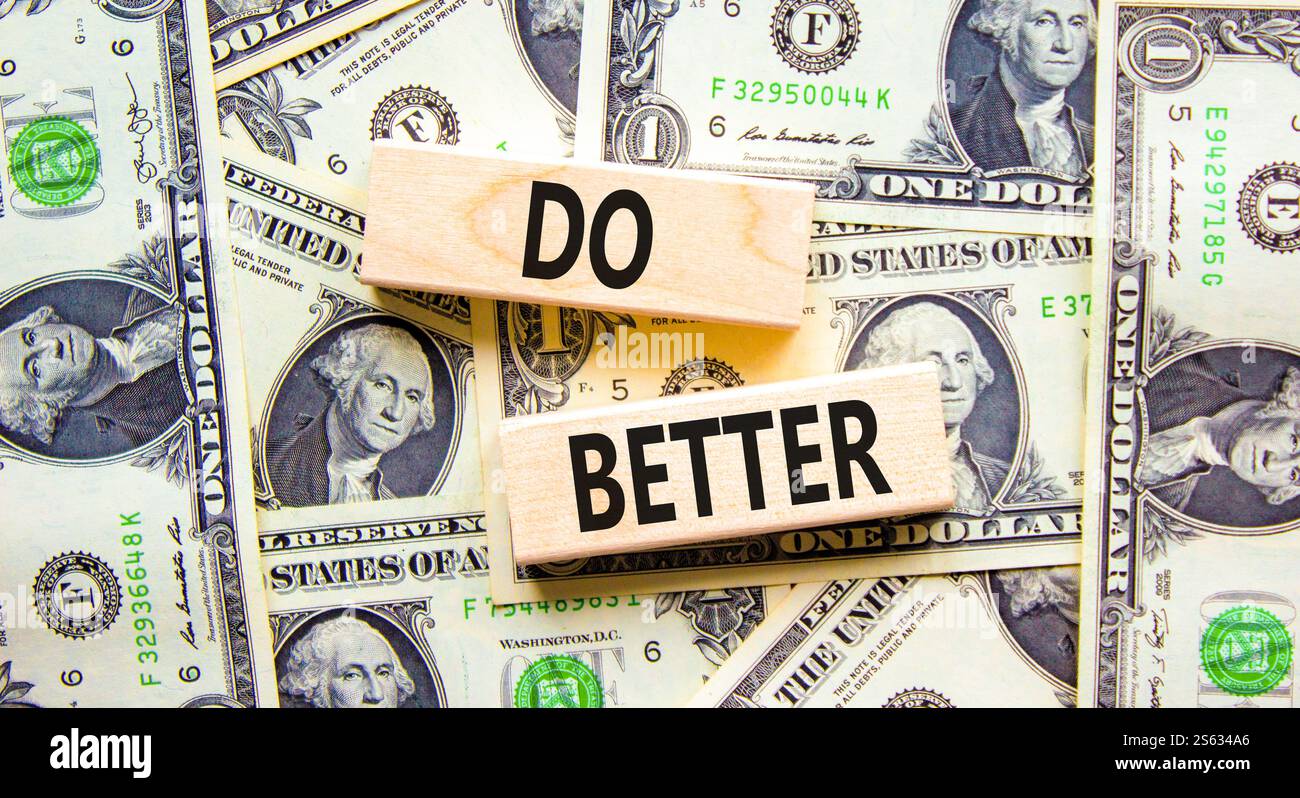 Do better symbol. Concept words Do better on beautiful wooden blocks ...