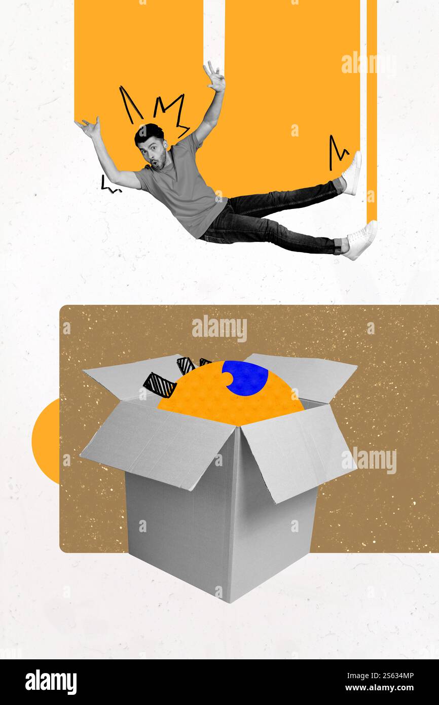 Composite image montage trend artwork 3D collage of eye watch spy peek ...