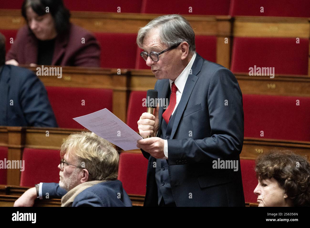 Paris, France. 15th Jan, 2025. Deputy Cyrille Isaac-Sibille attends a ...