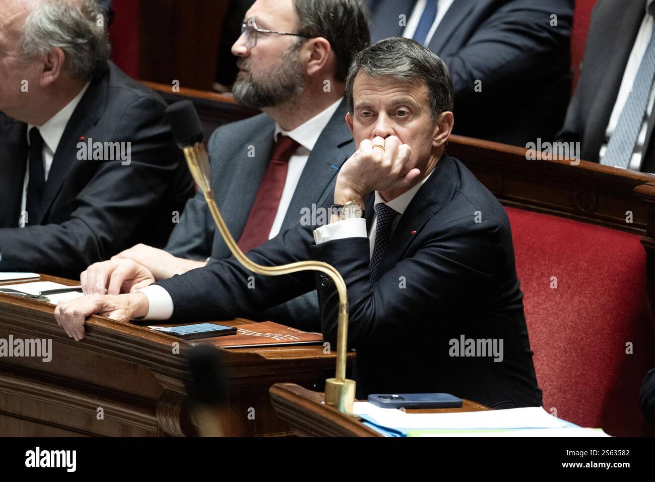 Paris, France. 15th Jan, 2025. French Minister of Overseas Manuel Valls ...