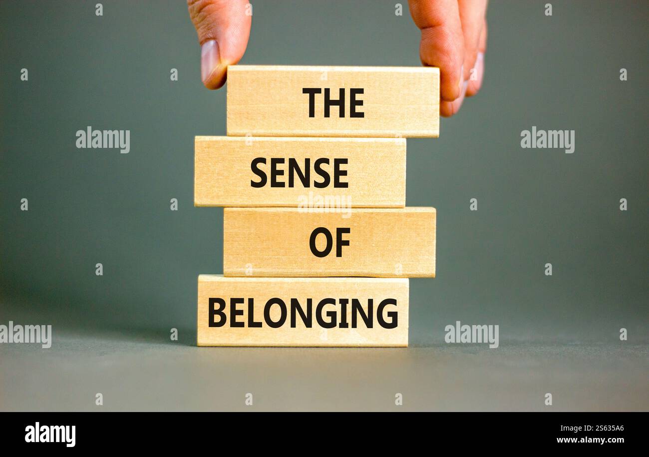 The sense of belonging symbol. Concept words The sense of belonging on ...