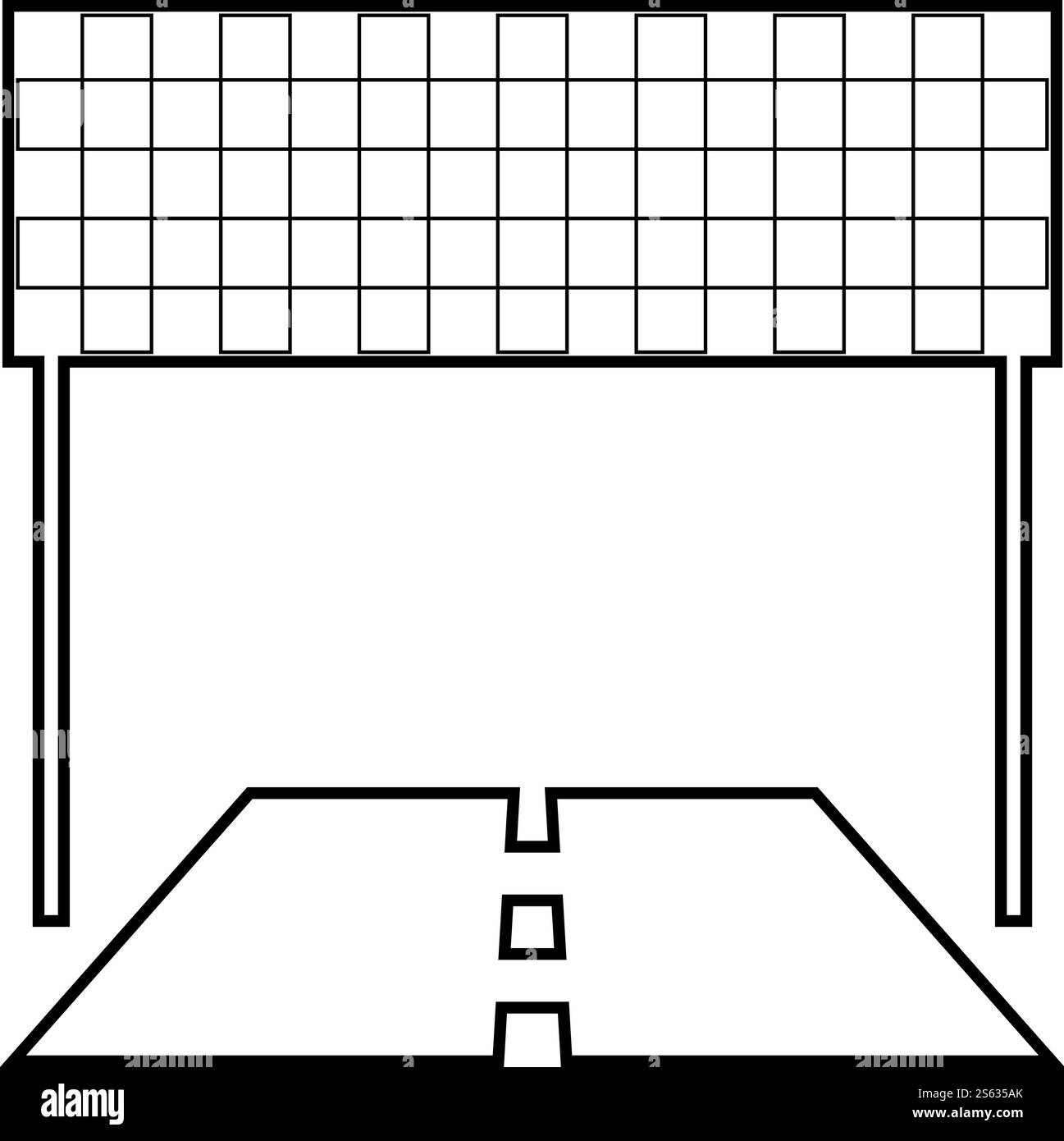 Finish and road line racing track Success concept Finishing icon ...