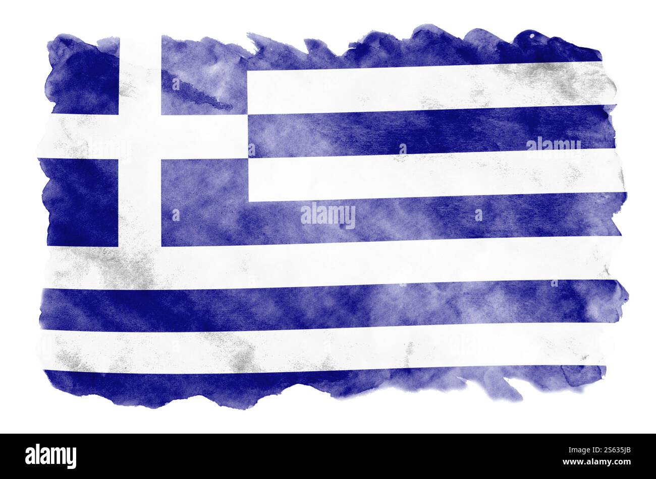 Flag greece in watercolor hi-res stock photography and images - Alamy