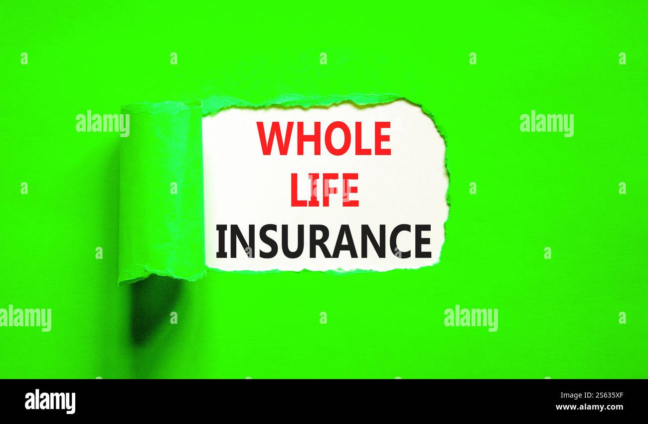 Whole life insurance symbol. Concept words Whole life insurance on ...