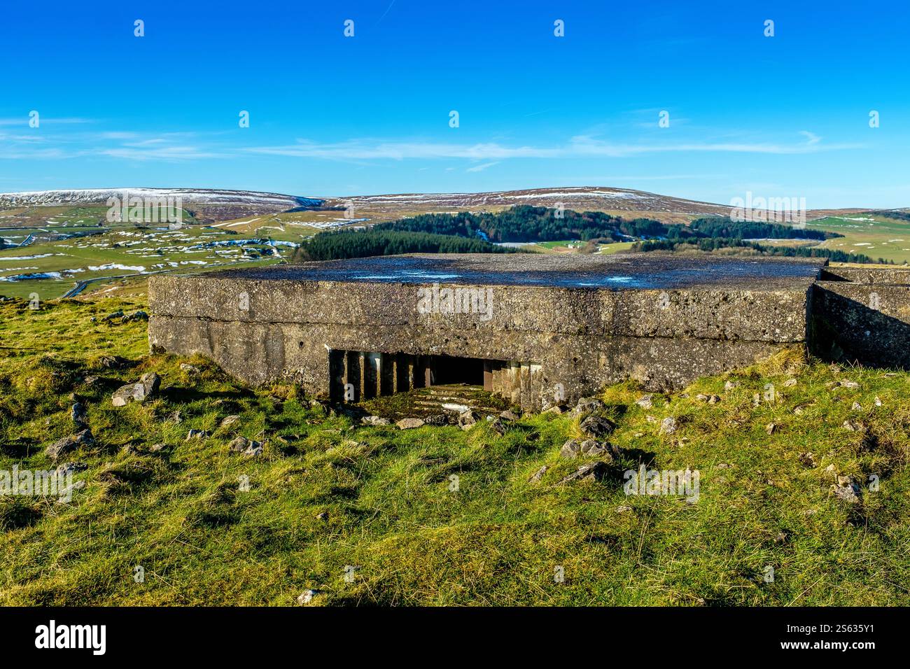 A WW2 Pillbox on a hillside near Buxton Stock Photo - Alamy