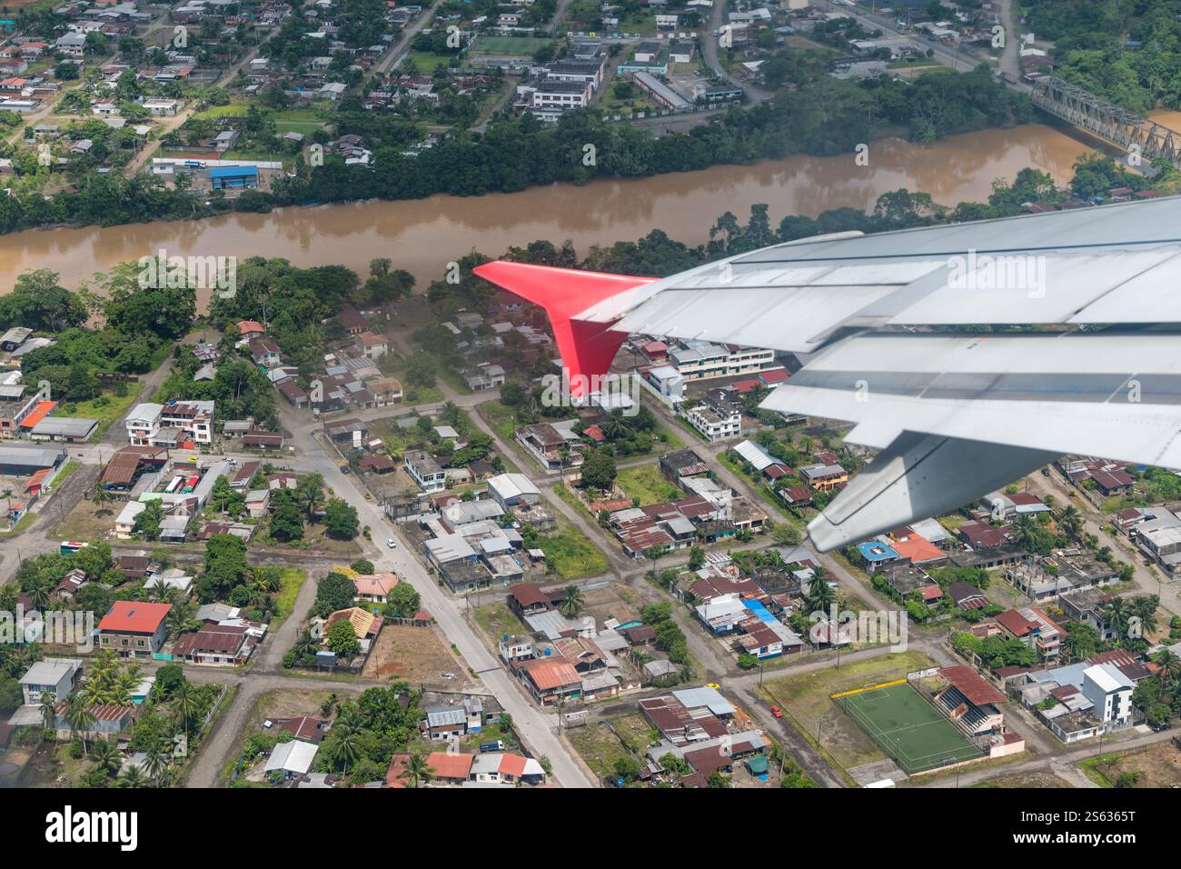 Houses in residentail area, Puerto Francisco de Orellana (El Coca) seen ...
