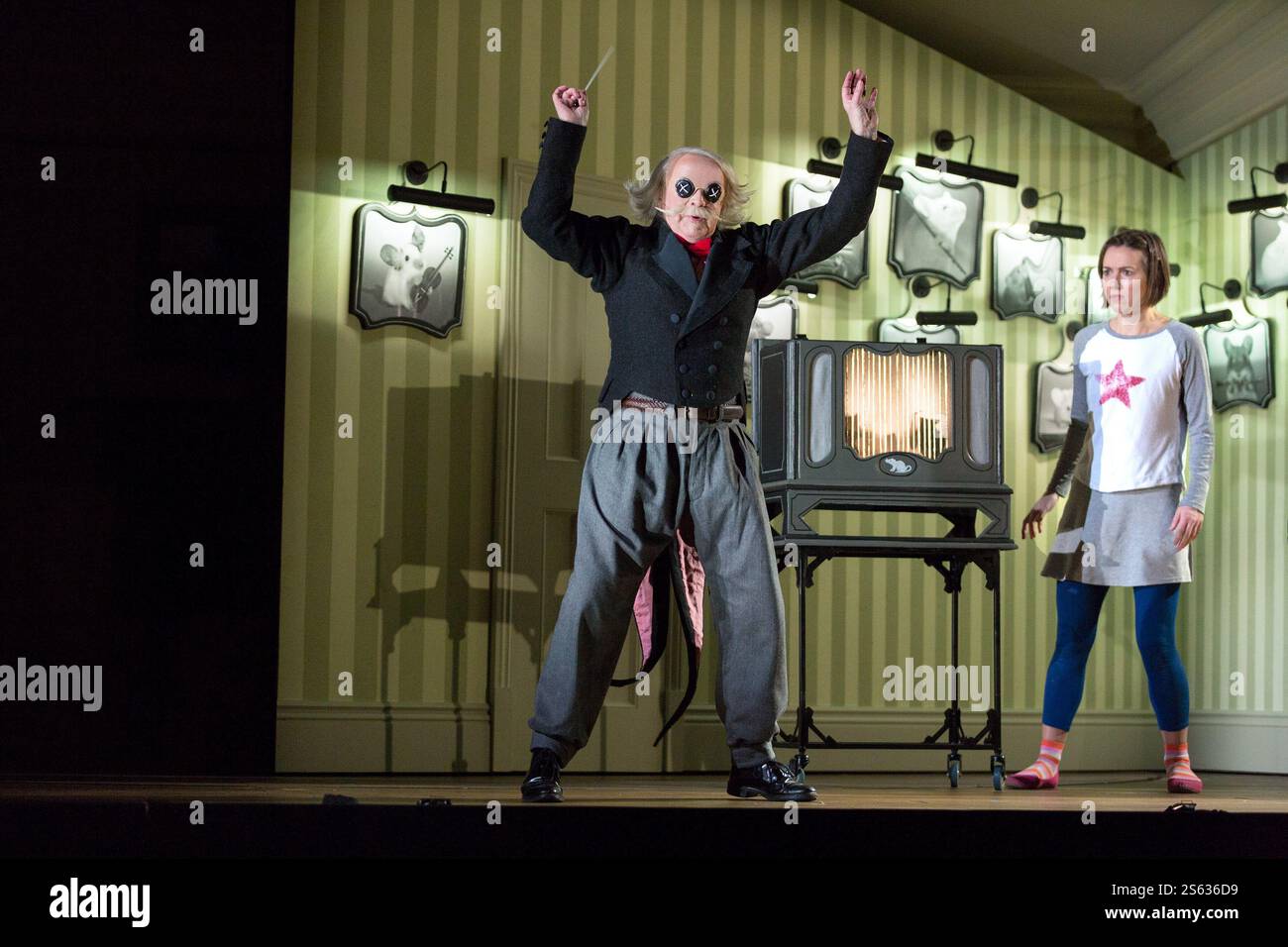 Harry Nicoll (Mr Bobo), Mary Bevan (Coraline) in the Royal Opera ...