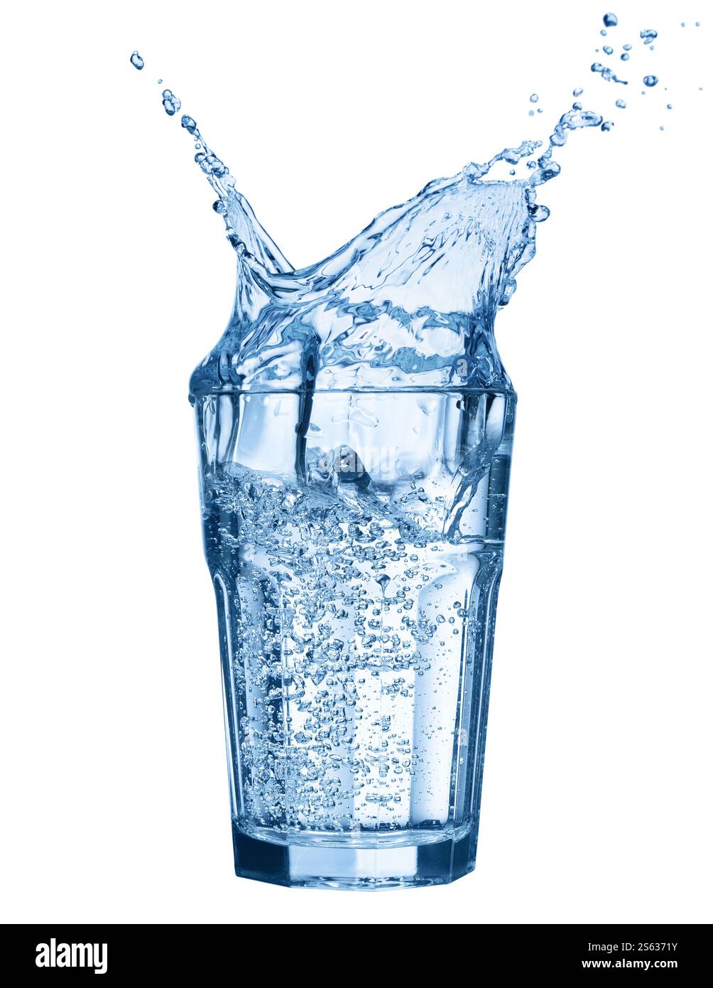 water splashing from glass isolated on white background Stock Photo - Alamy