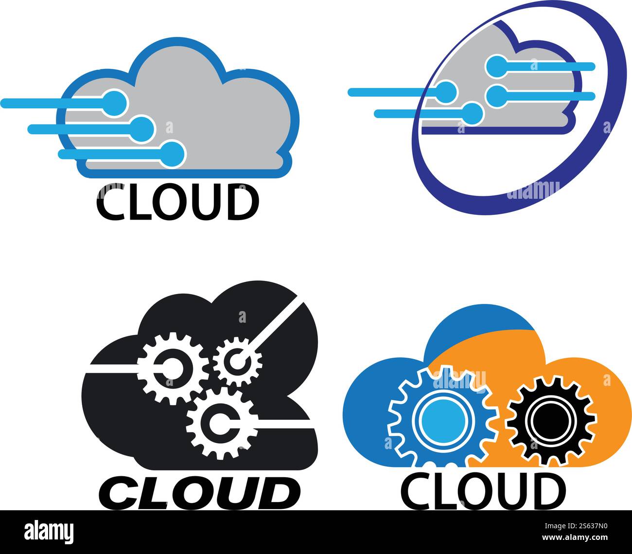cloud logo vector icon template Stock Vector Image & Art - Alamy