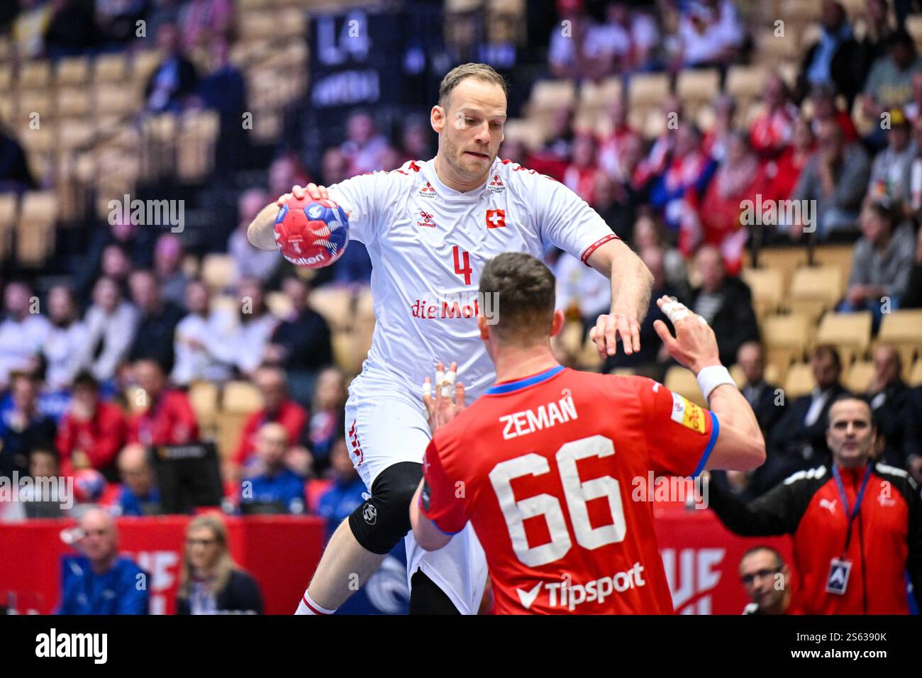 Herning, Denmark. 15th Jan, 2025. Lenny Rubin of Svizzera Switzerland ...