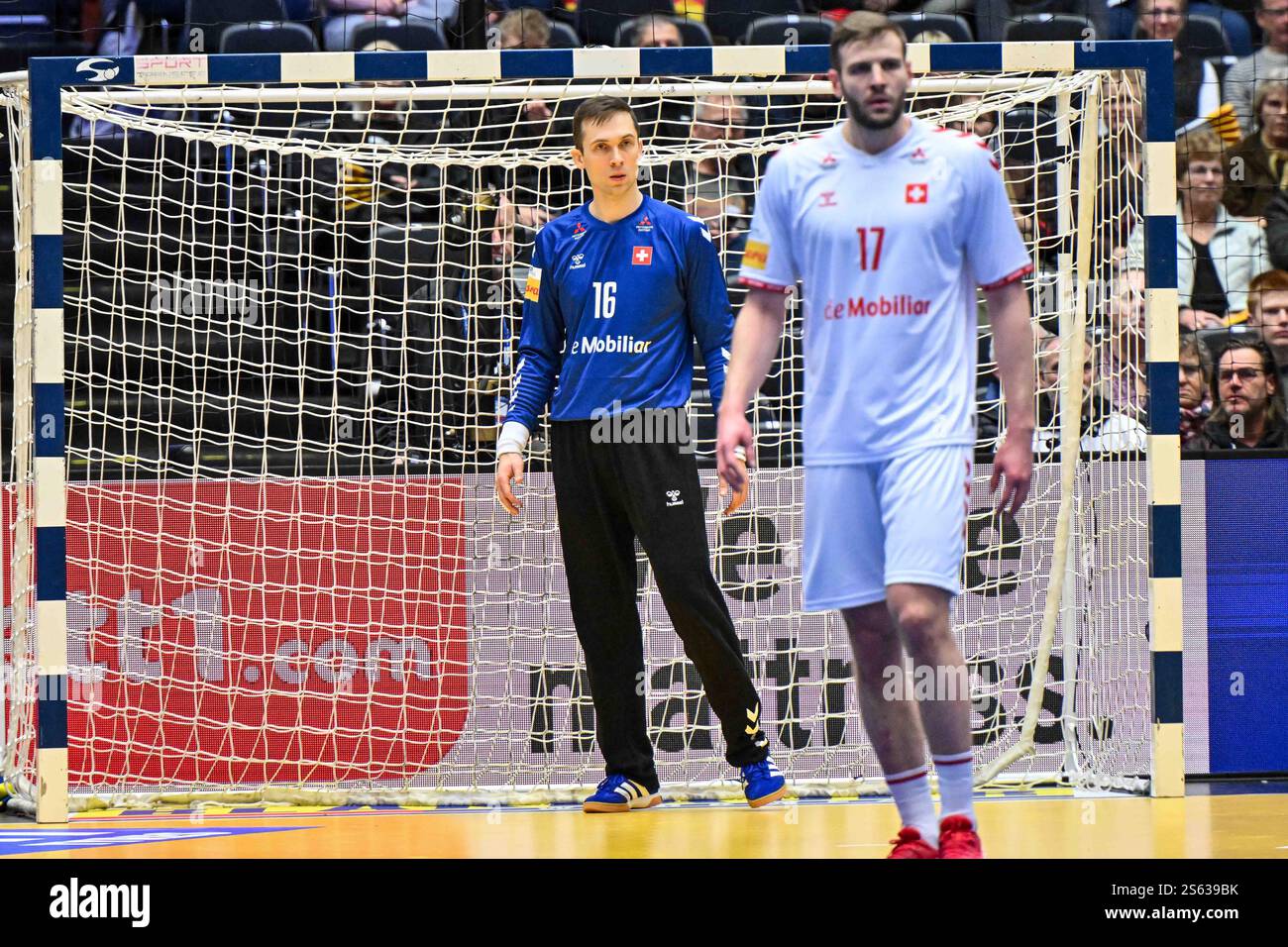 Herning, Denmark. 15th Jan, 2025. Nikola Portner of Svizzera Switzerland Nationalteam during IHF ...