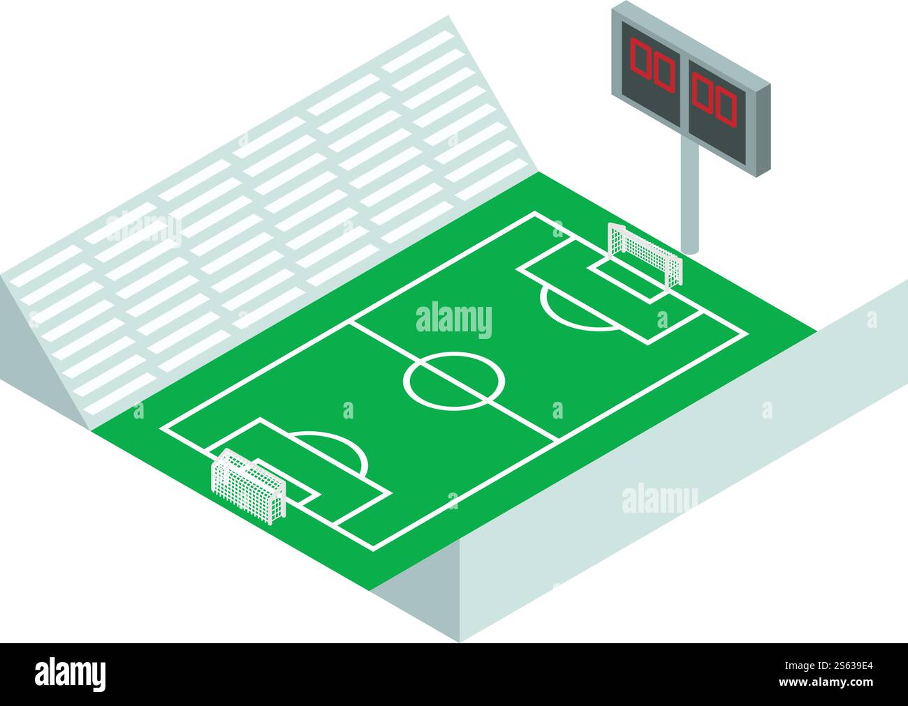Soccer stadium icon. Isometric of soccer stadium vector icon for web ...