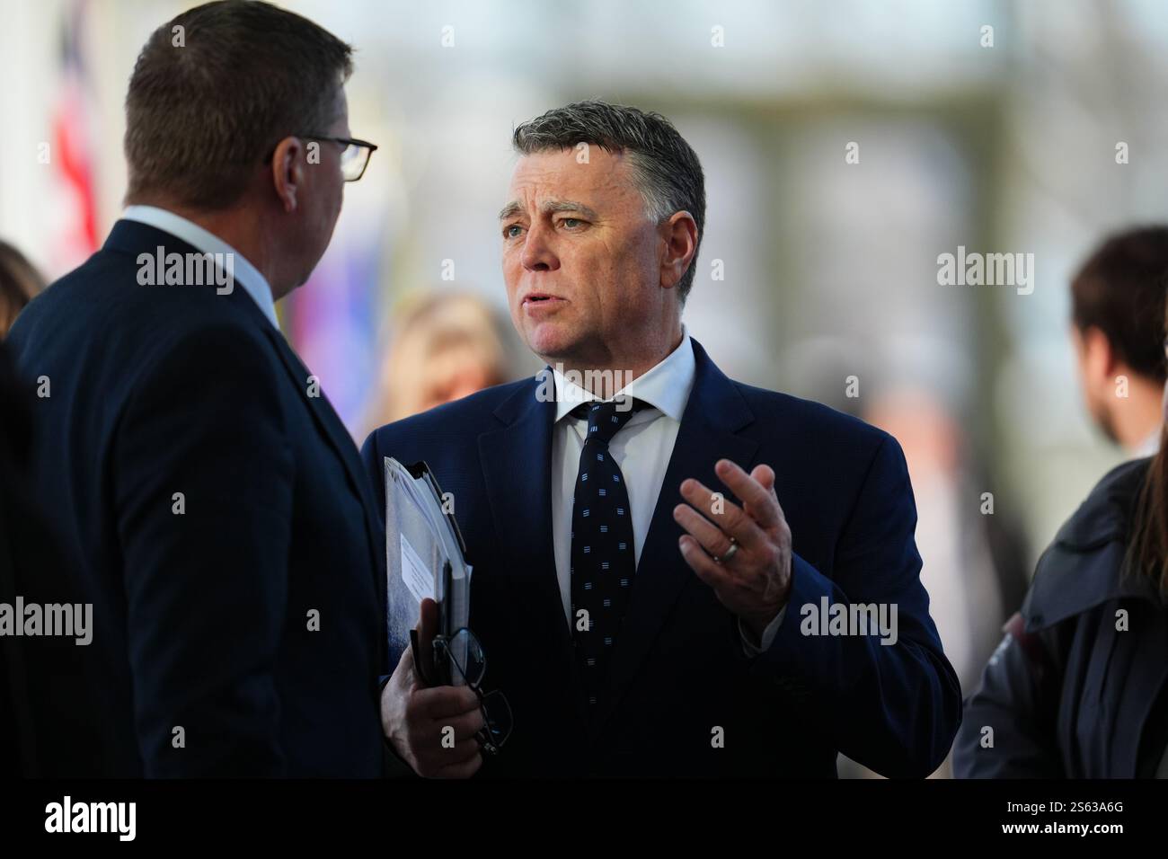 Ottawa, Canada. 15th Jan, 2025. P.E.I. Premier Dennis King (right ...