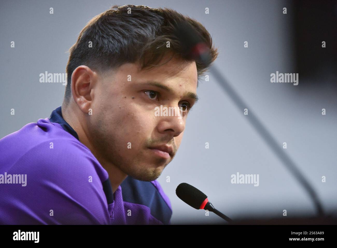 Sao Paulo, Brazil. 15th Jan, 2025. Press conference with Corinthians ...