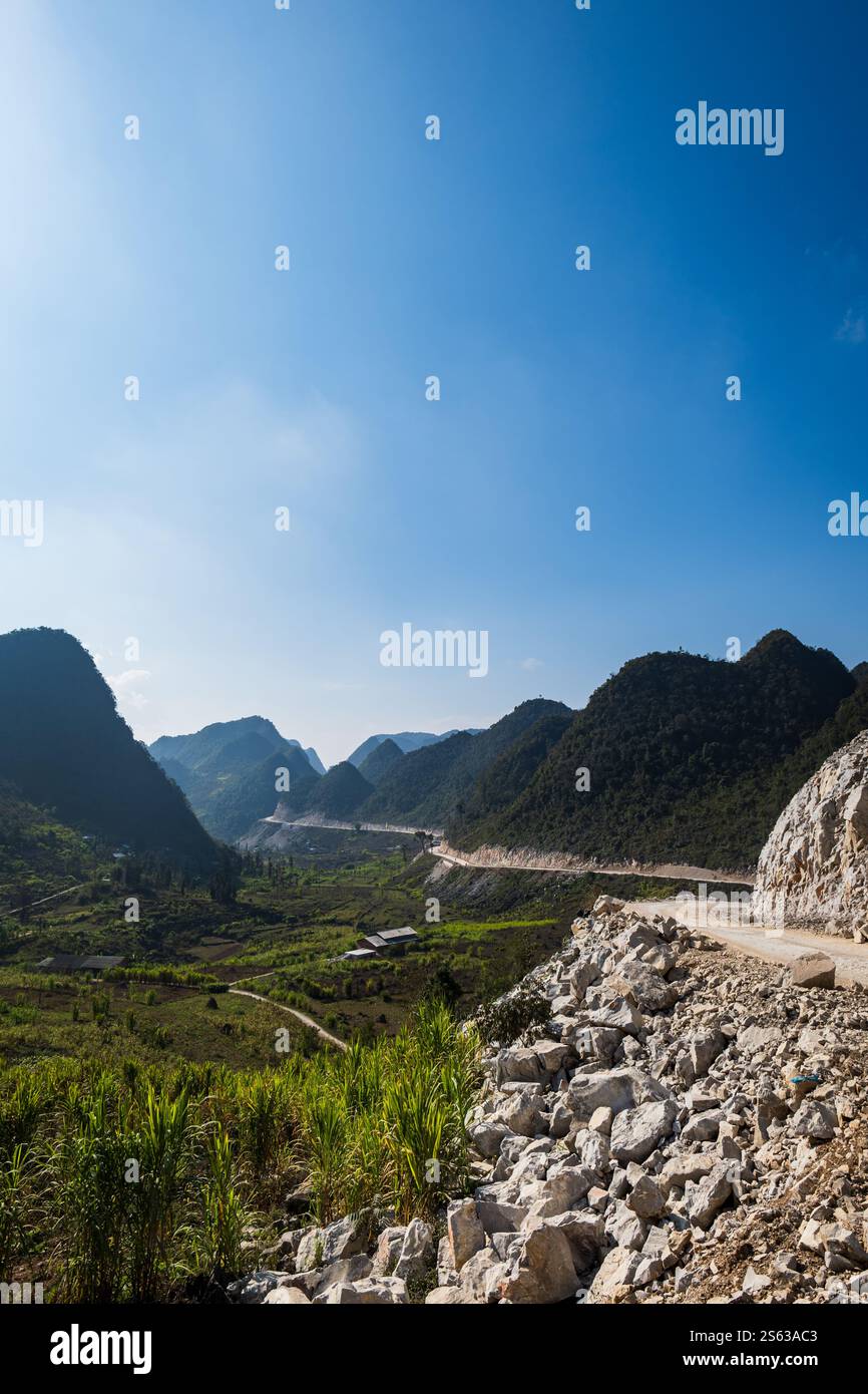 Ha Giang landscape in Northern Vietnam. Popular Ha Giang Loop tour ...
